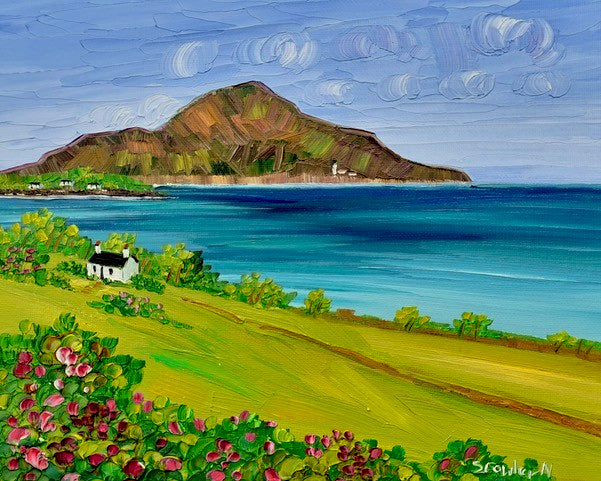 Sheila Fowler | The Holy Isle from Whiting Bay, Arran – ScotlandArt Gallery