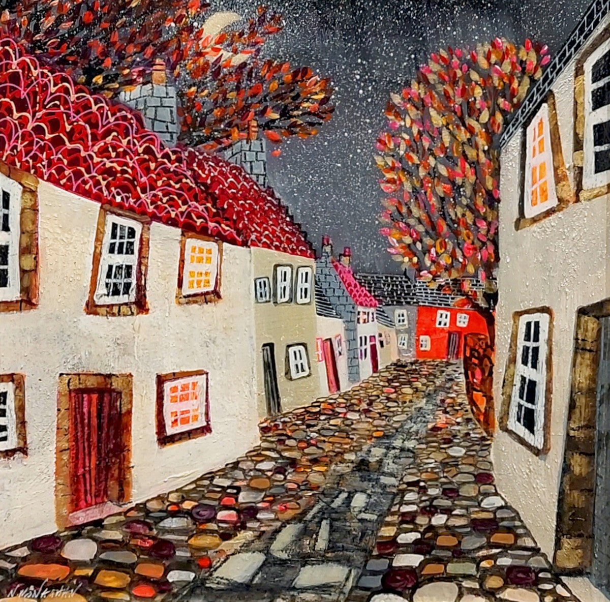 Nikki Monaghan | Old Cobbles, Red House – ScotlandArt Gallery